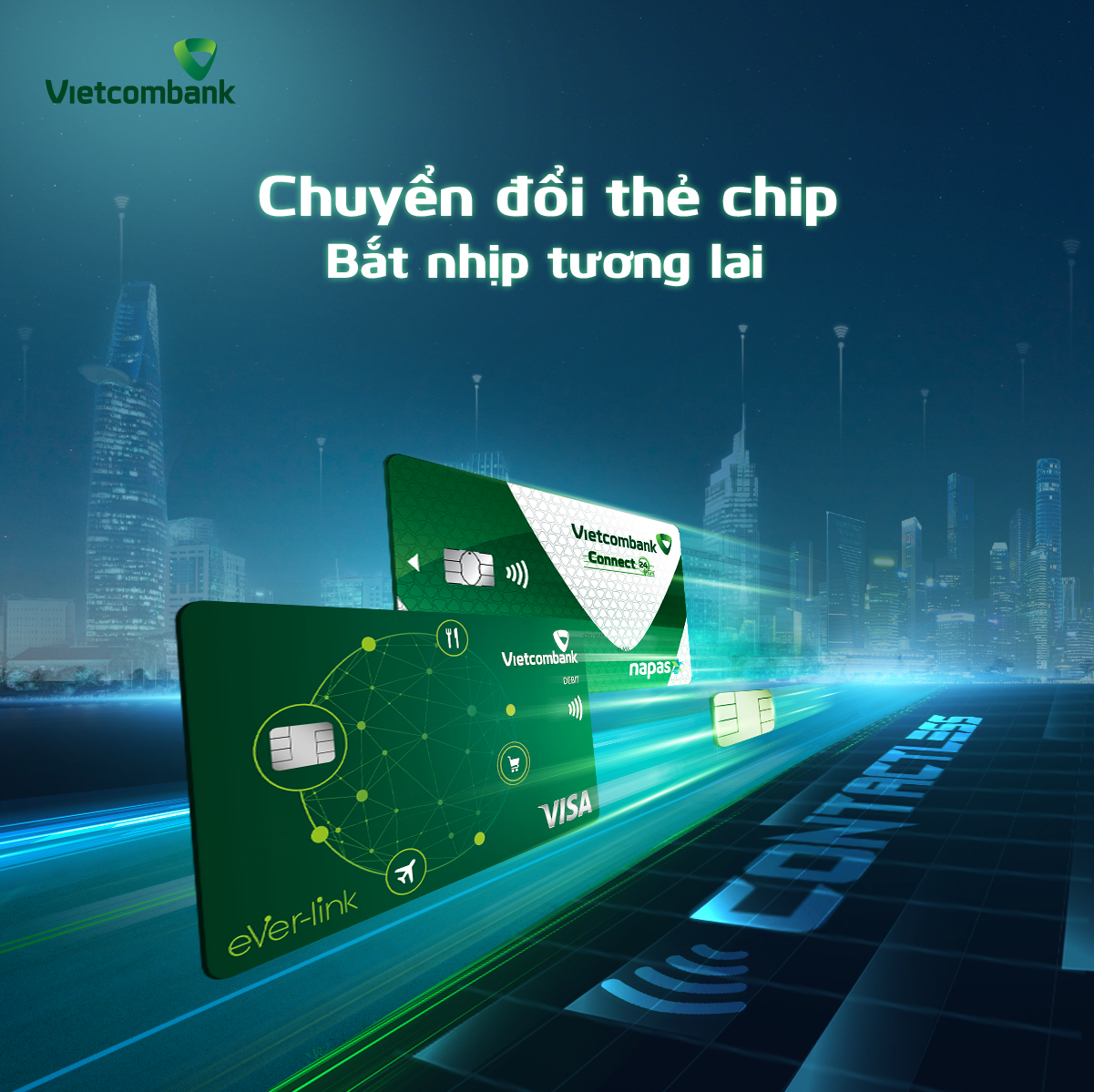 Vietcombank Chip Contactless – chìa khóa mở ra sự tiện lợi t