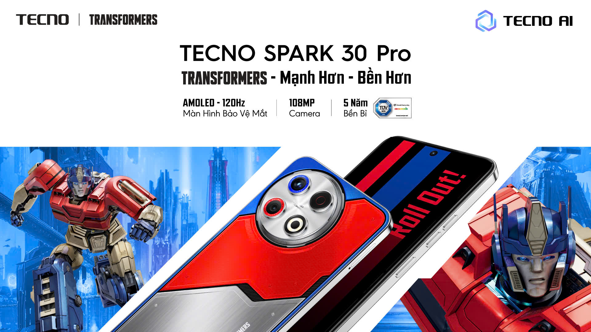 TECNO SPARK 30 Pro Transformers: Bứt phá sức mạnh, dẫn đầu đ
